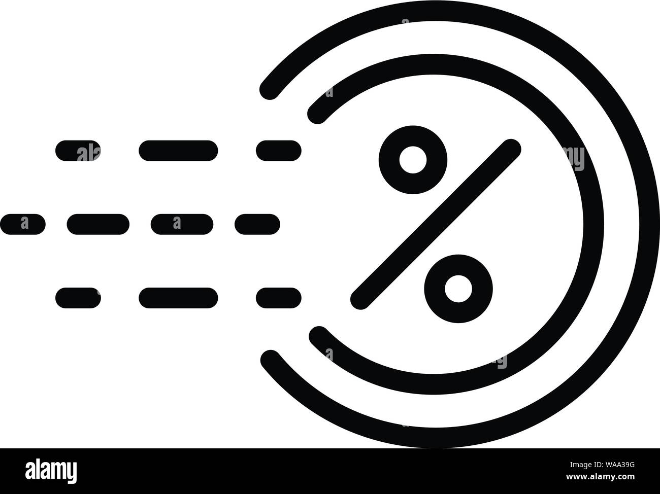 Percent rate is fixed icon, outline style Stock Vector Image & Art - Alamy