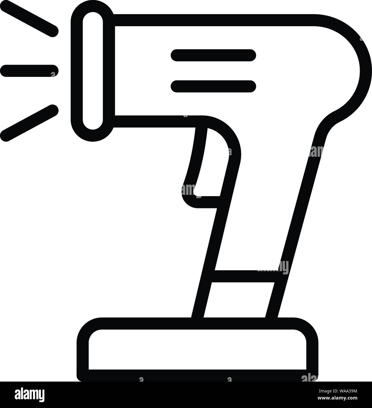 Barcode scanner icon, outline style Stock Vector Image & Art - Alamy