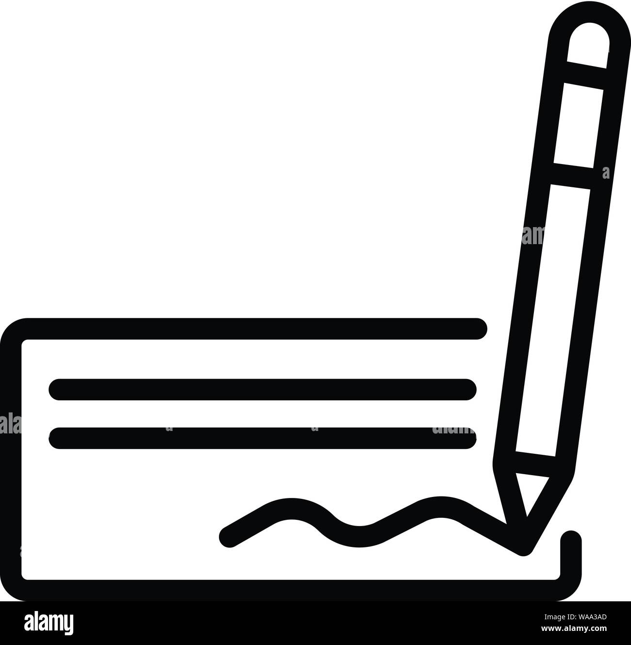 Pen write lease paper icon, outline style Stock Vector Image & Art - Alamy