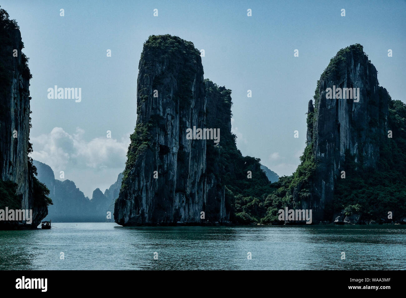 Karst landscape by Halong Bay in Vietnam Stock Photo - Alamy