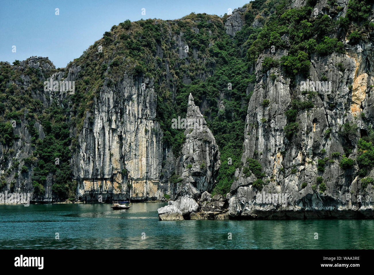 Karst landscape by Halong Bay in Vietnam Stock Photo - Alamy