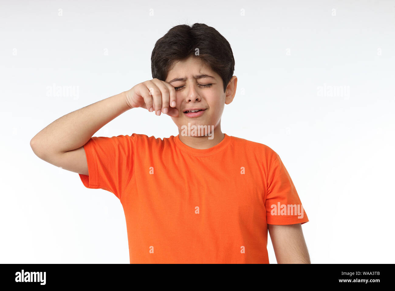 Indian child crying tears face hi-res stock photography and images - Alamy