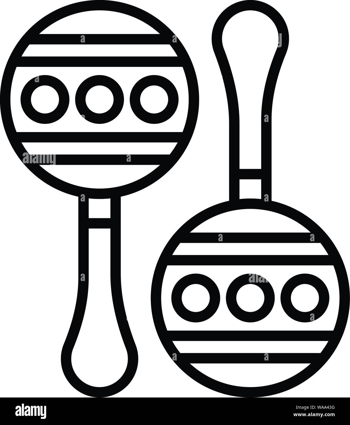 Carnival maracas icon, outline style Stock Vector Image & Art - Alamy