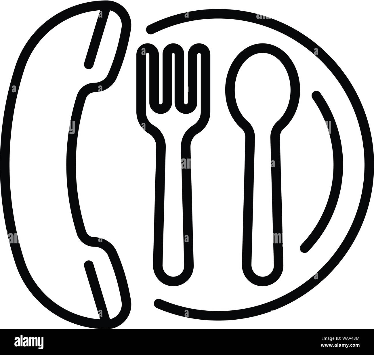 Phone call restaurant business Stock Vector Images - Alamy