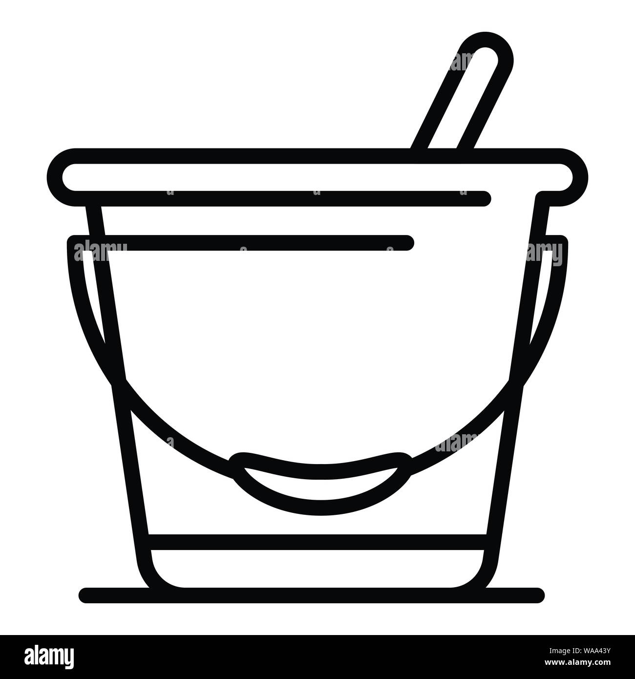 Metal bucket icon, outline style Stock Vector Image & Art - Alamy
