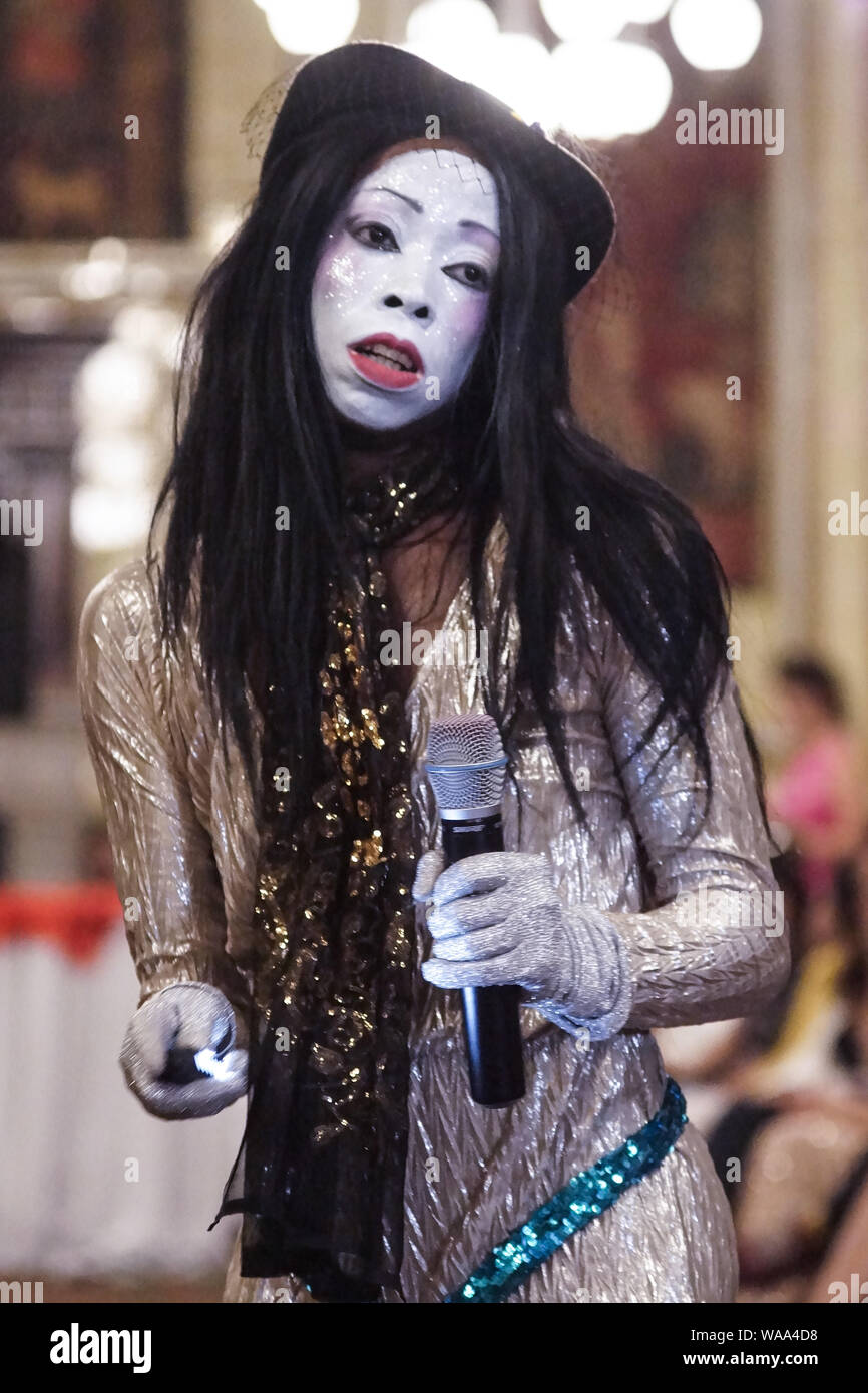 London, UK. 18th Aug, 2019. Geisha Davis, of Britain's Got Talent fame ...