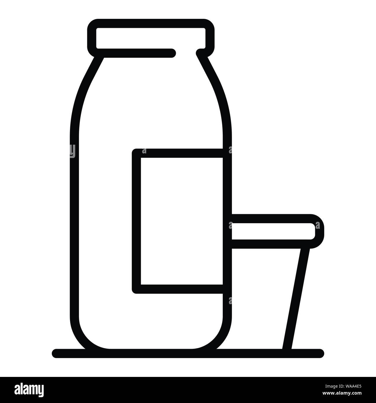 Milk bottle icon, outline style Stock Vector Image & Art - Alamy