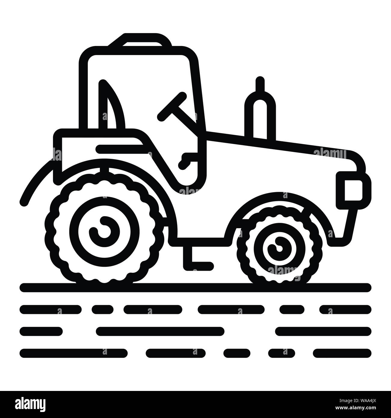 Farmer harvesting hay tractor Cut Out Stock Images & Pictures - Alamy