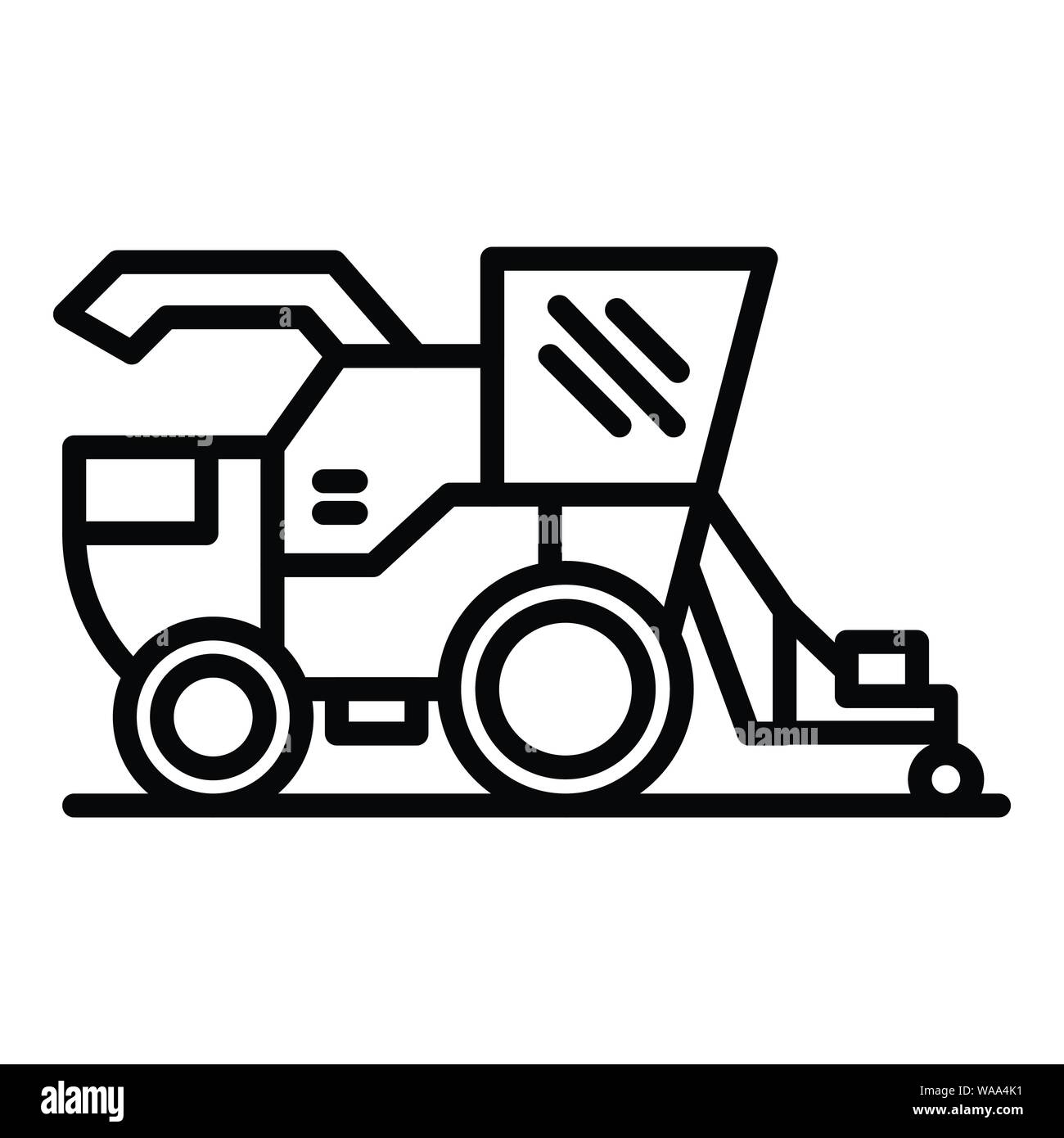 Combine harvester icon, outline style Stock Vector Image & Art - Alamy