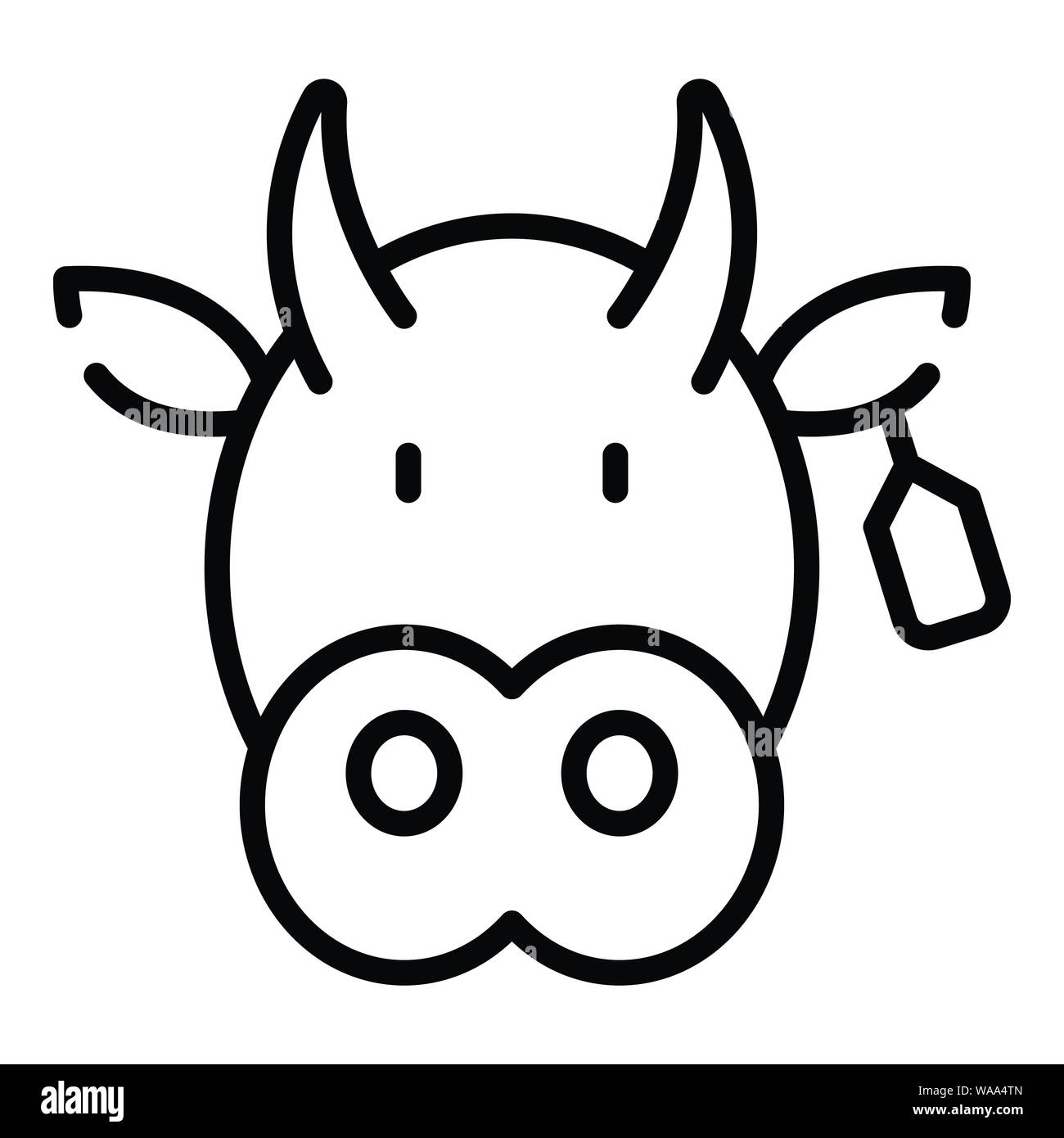 Cow head icon, outline style Stock Vector Image & Art - Alamy