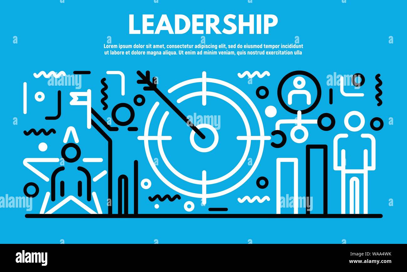 Leadership banner, outline style Stock Vector Image & Art - Alamy