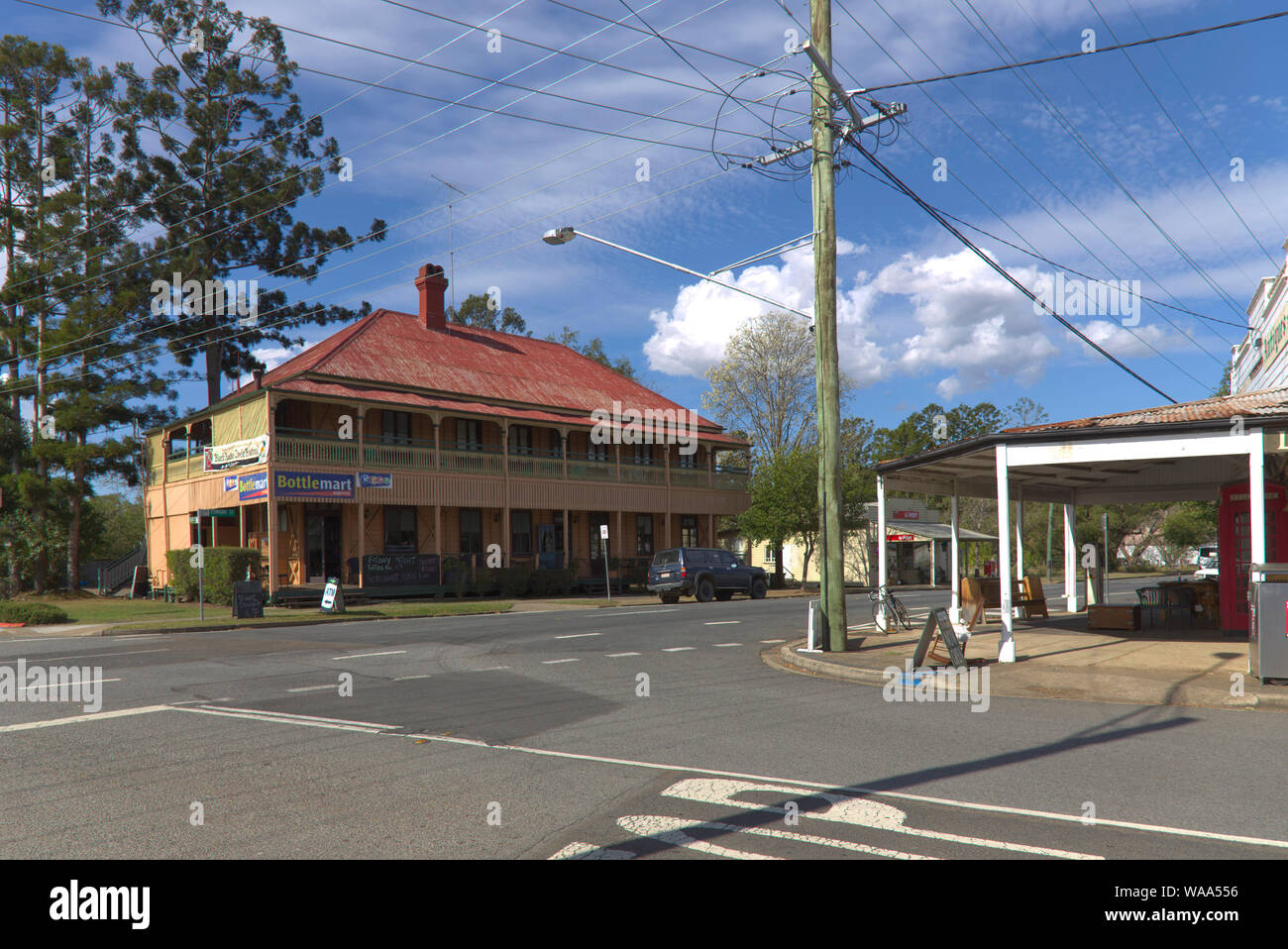 Queenslander style country village hotel Marburg Queensland Australia ...