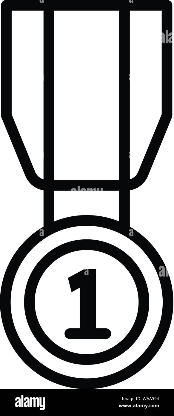 First place medal icon, outline style Stock Vector Image & Art - Alamy