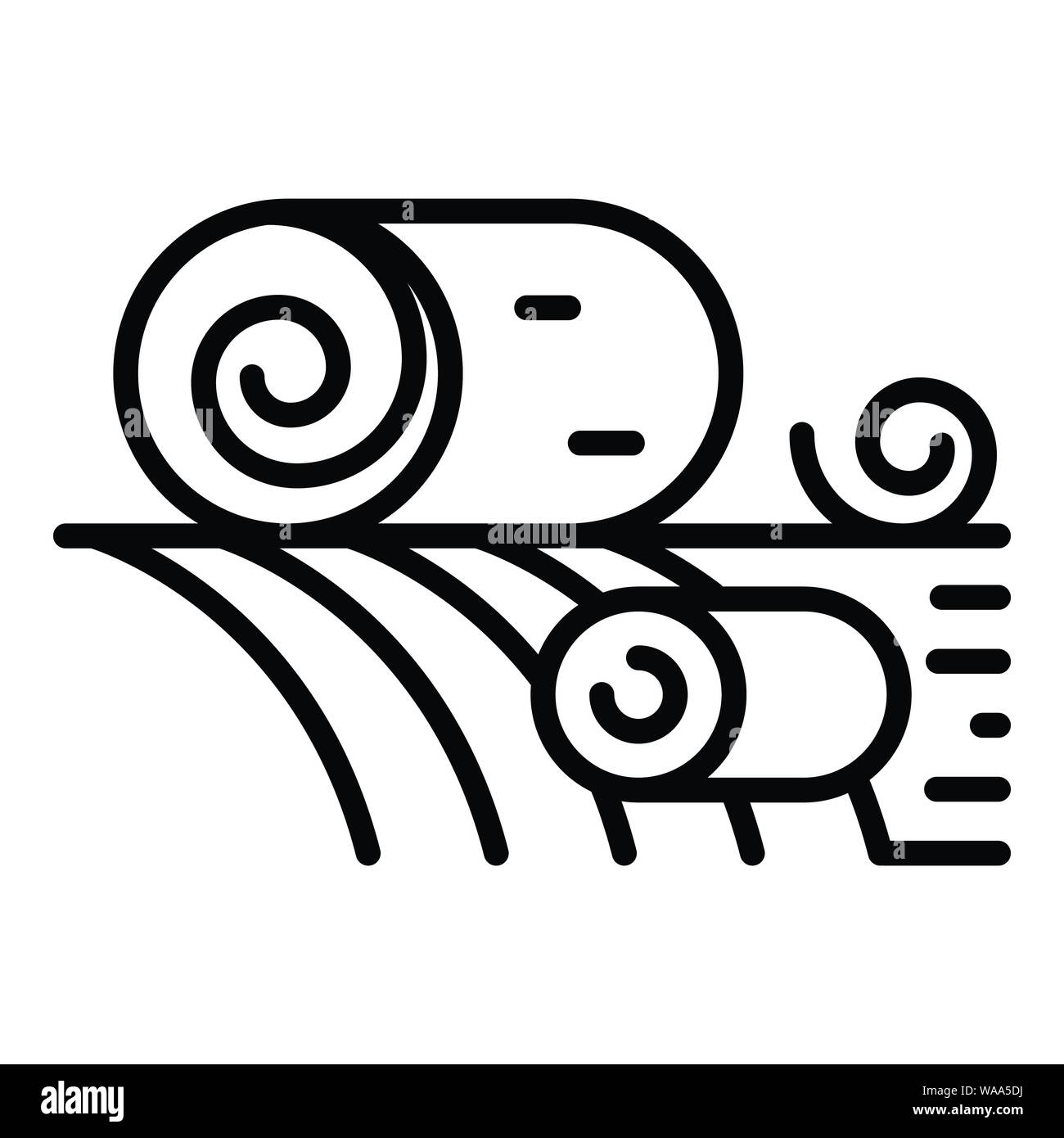 Roll hay on field icon, outline style Stock Vector Image & Art - Alamy