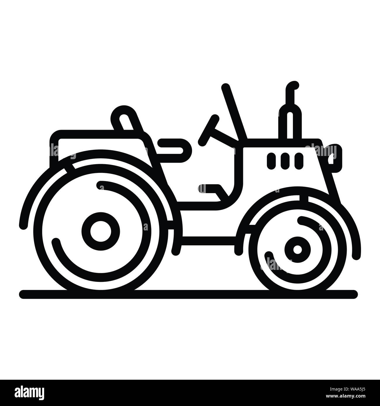 Old farm tractor icon, outline style Stock Vector Image & Art - Alamy