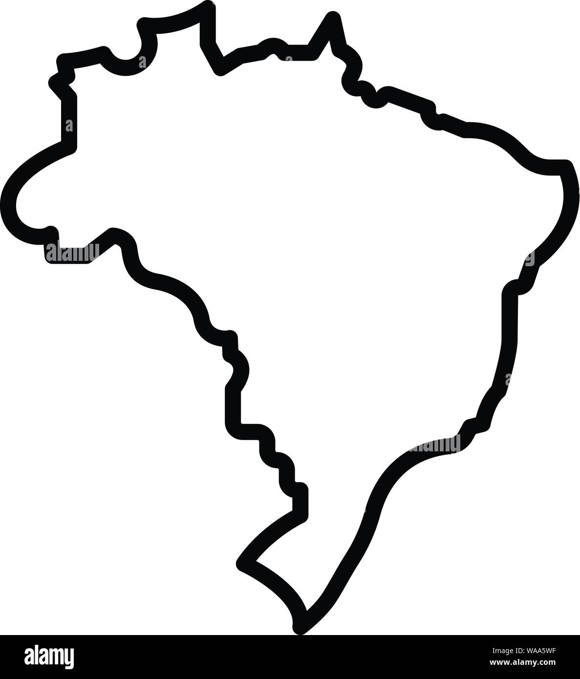 Brazil map icon, outline style Stock Vector Image & Art - Alamy