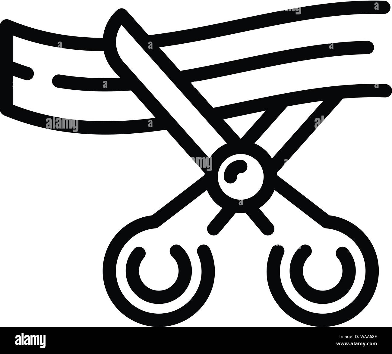 Open ceremony scissors cutting icon, outline style Stock Vector Image ...