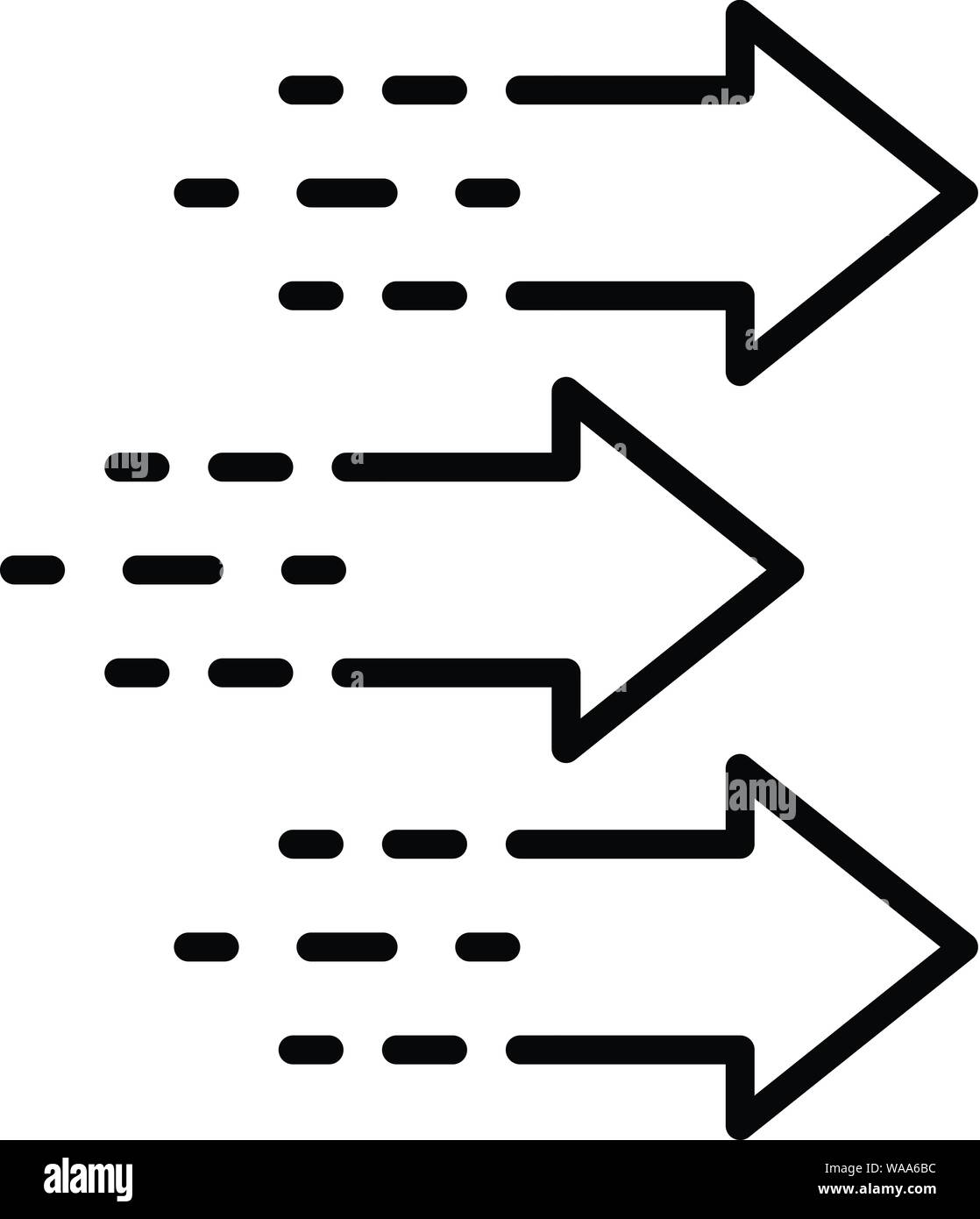 Three arrows icon, outline style Stock Vector Image & Art - Alamy