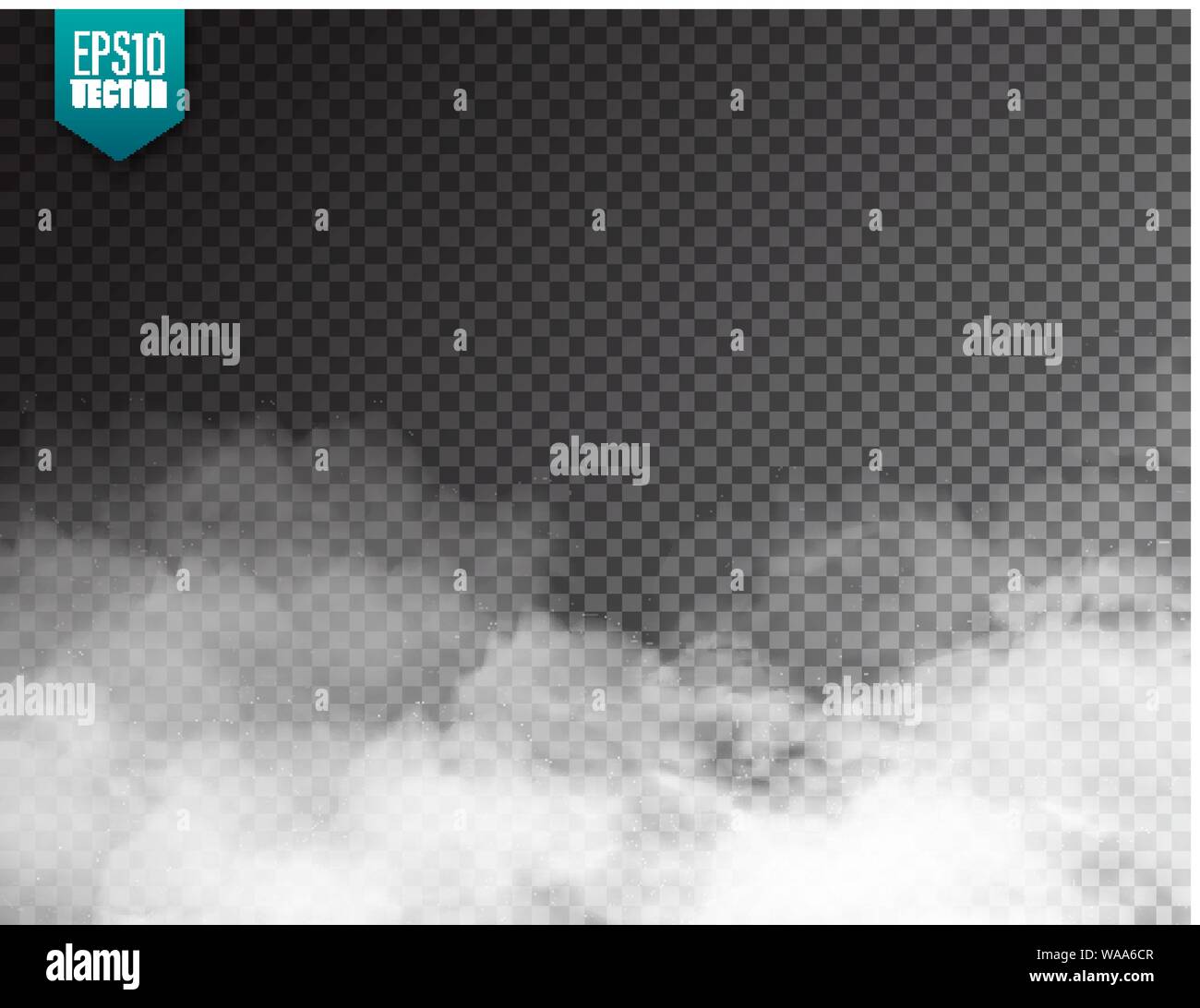 Realistic fog, mist effect. Smoke isolated on transparent background ...