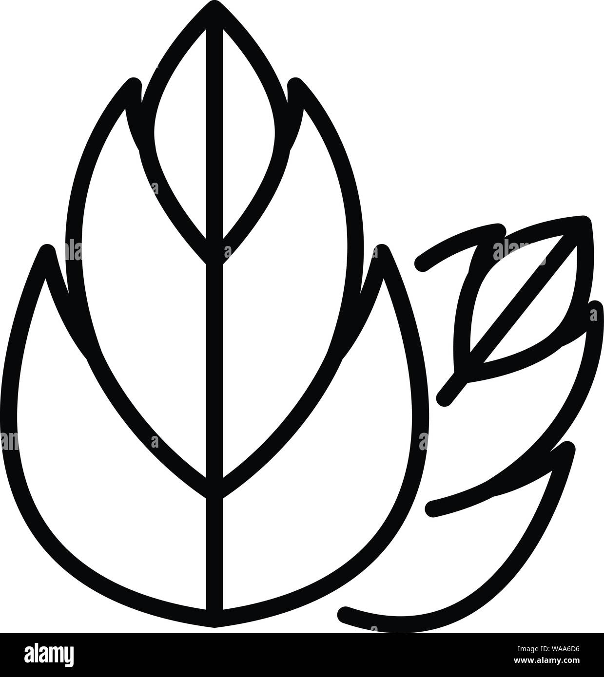 Two three leaves Black and White Stock Photos & Images - Alamy