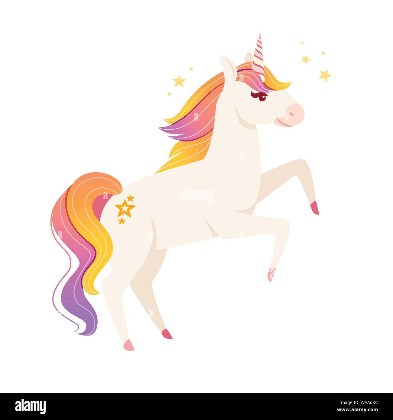 Magic mythical animal from fairy tale unicorn cartoon animal design ...