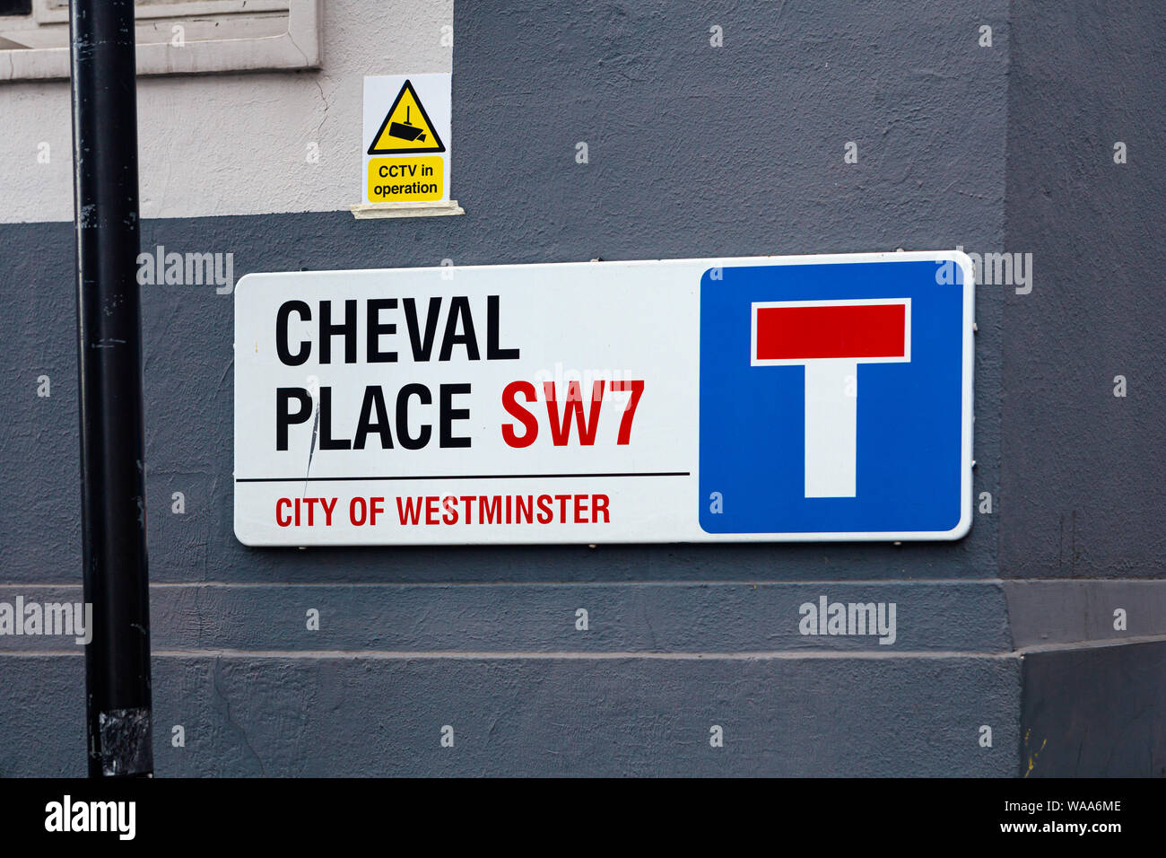 London / UK - July 18, 2019: Cheval Place name sign, City of ...