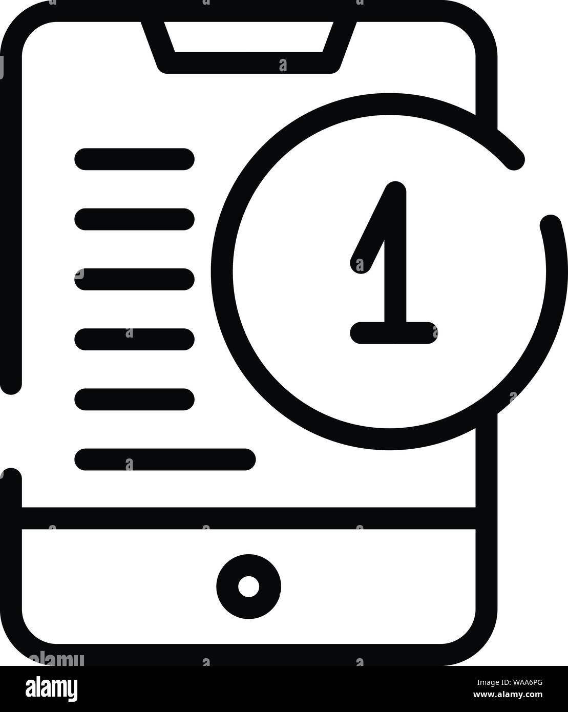 One incoming message icon, outline style Stock Vector Image & Art - Alamy