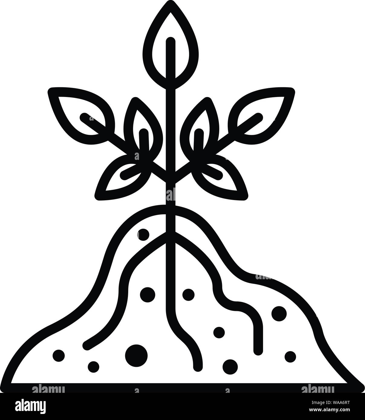 Root plant icon, outline style Stock Vector Image & Art - Alamy