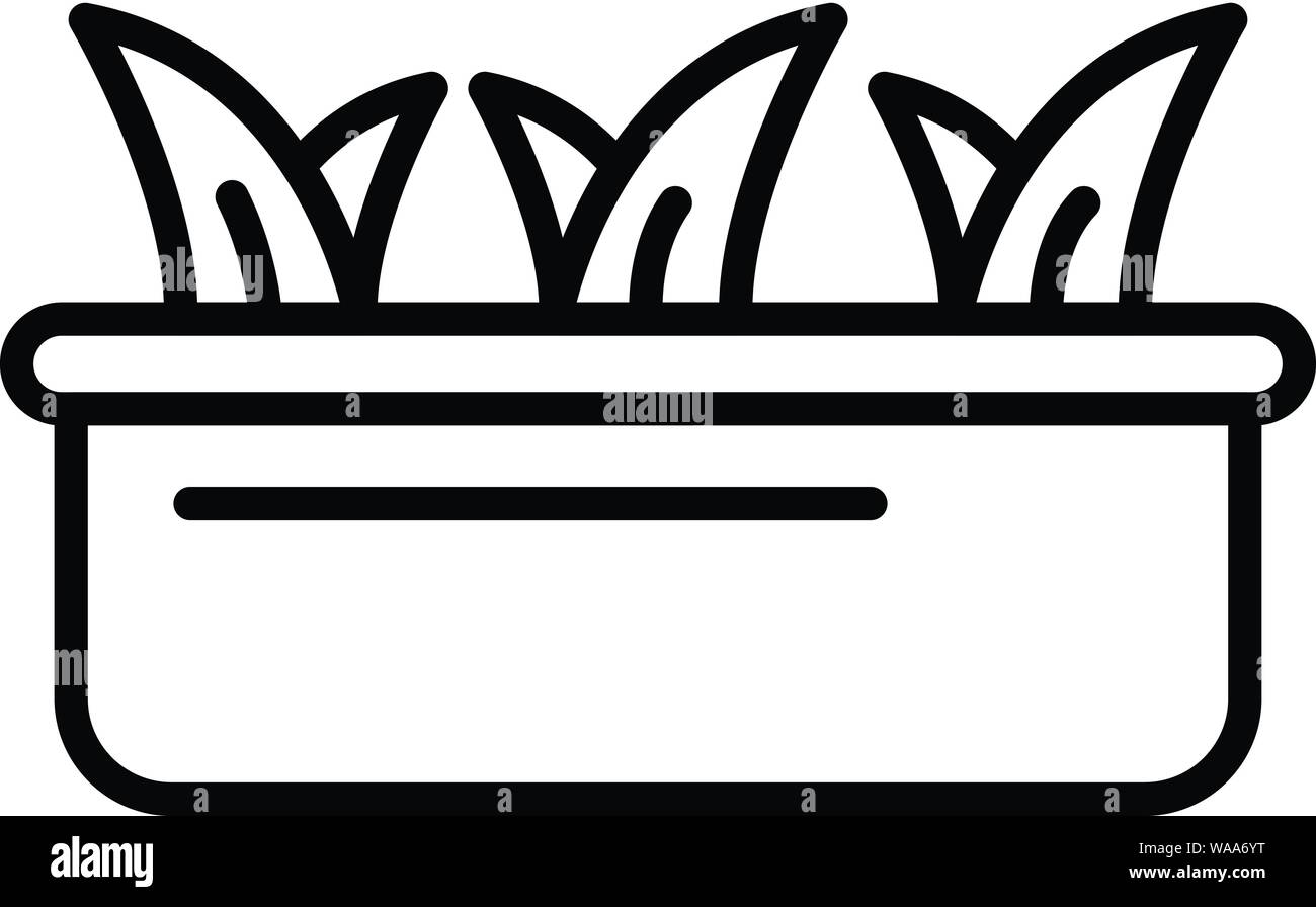 Potted plants icon, outline style Stock Vector Image & Art - Alamy