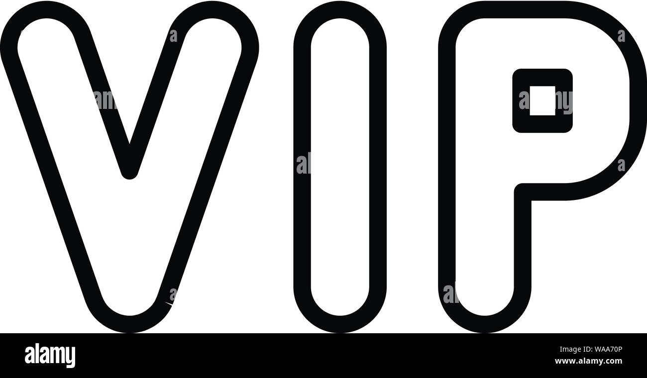 VIP inscription icon, outline style Stock Vector Image & Art - Alamy