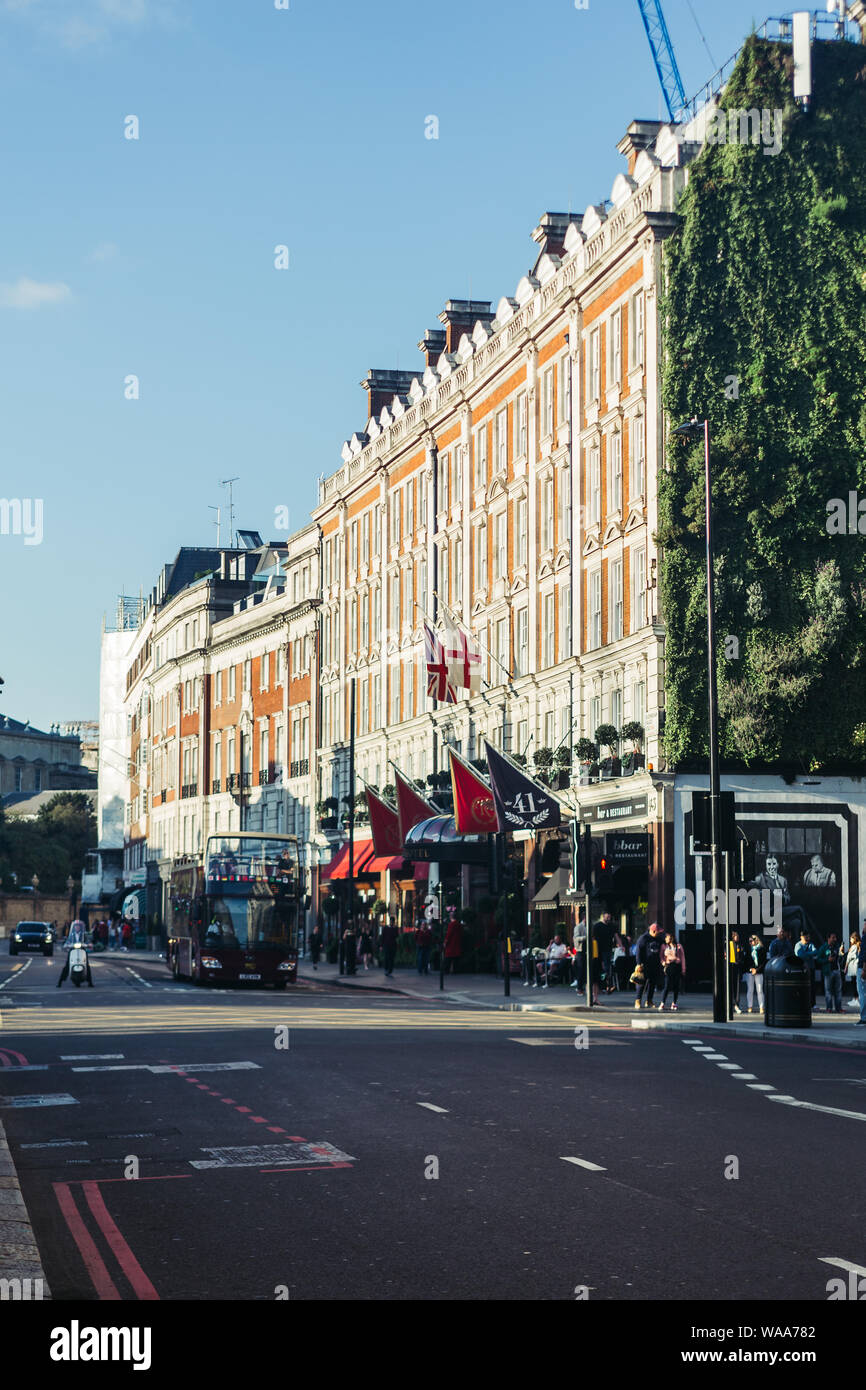 London, UK - July 15, 2019: Buckingham Palace Road towards Buckingham ...