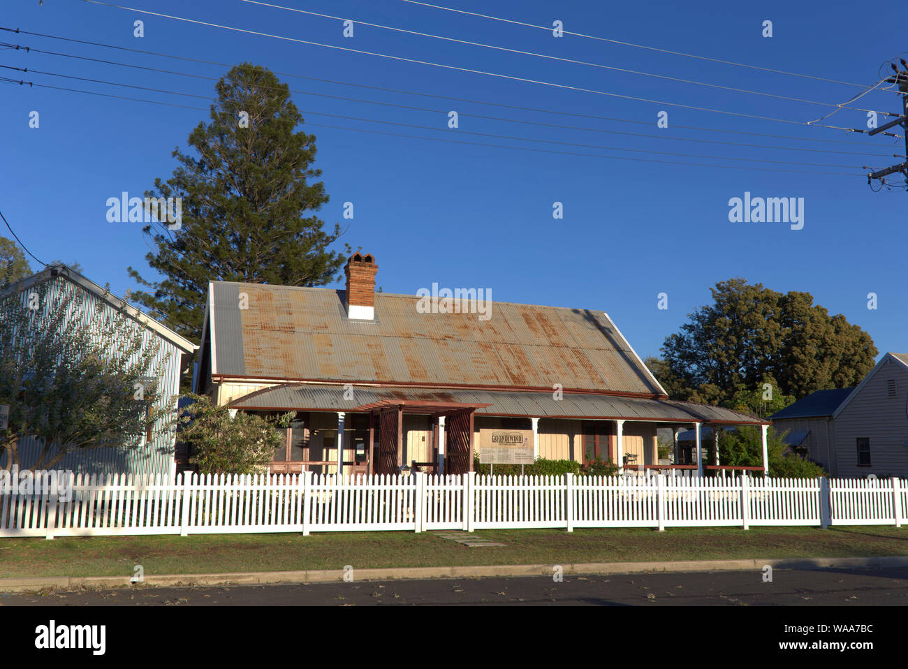 Historic Customs house on the banks of the Macintyre River at ...