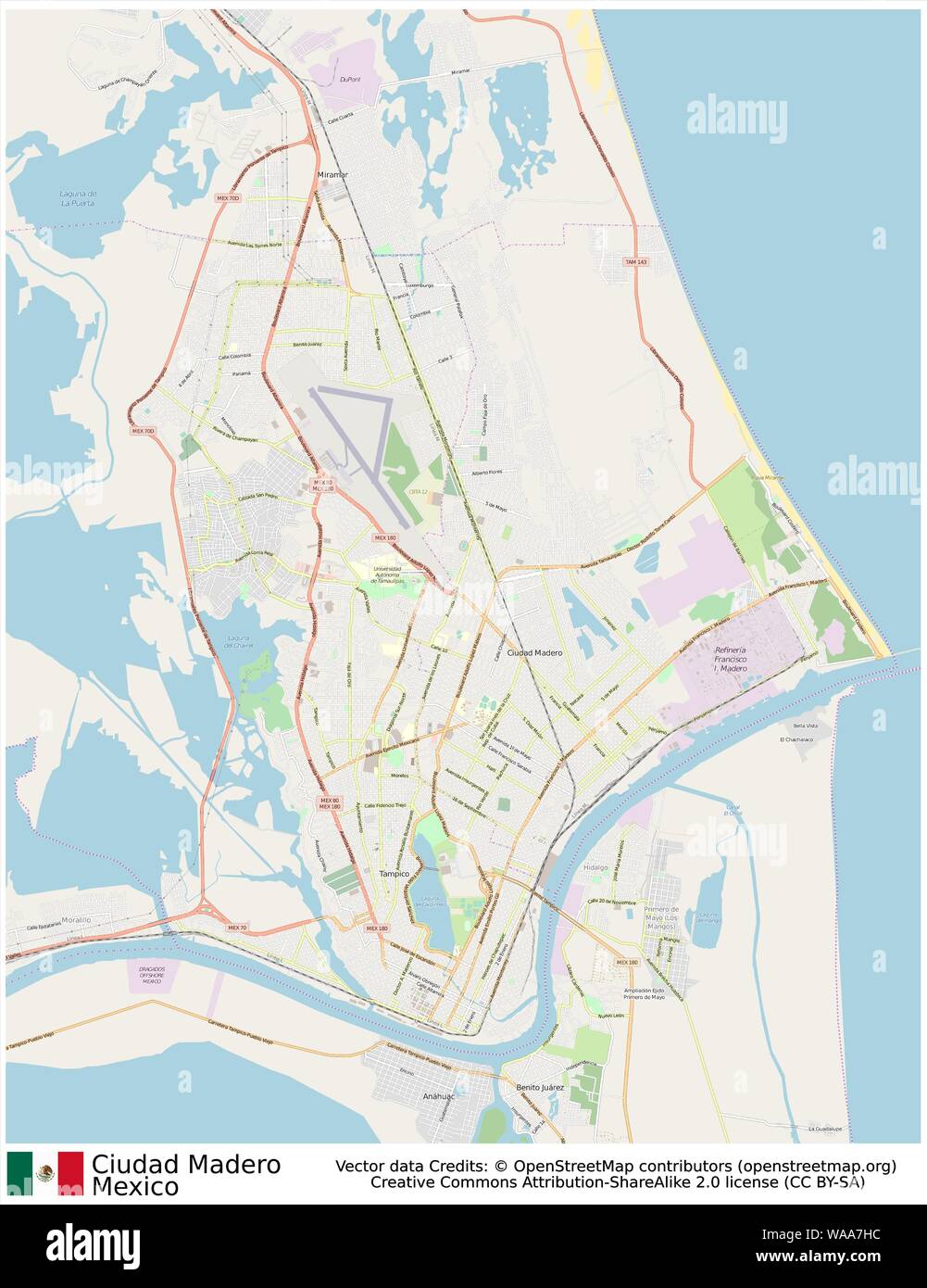 Map Of Ciudad Madero High Resolution Stock Photography and Images - Alamy