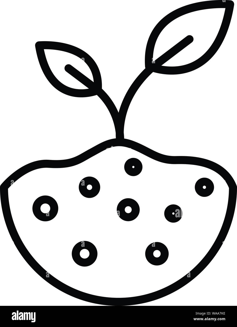 Sprout in fertile soil icon, outline style Stock Vector Image & Art - Alamy