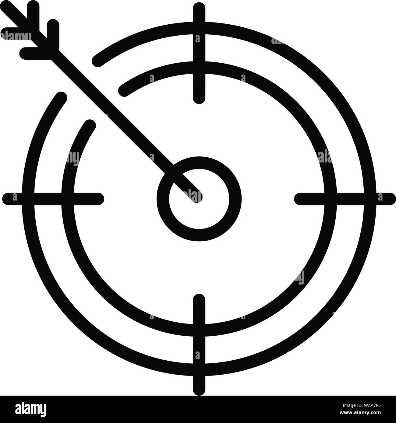 Arrow in target icon, outline style Stock Vector Image & Art - Alamy