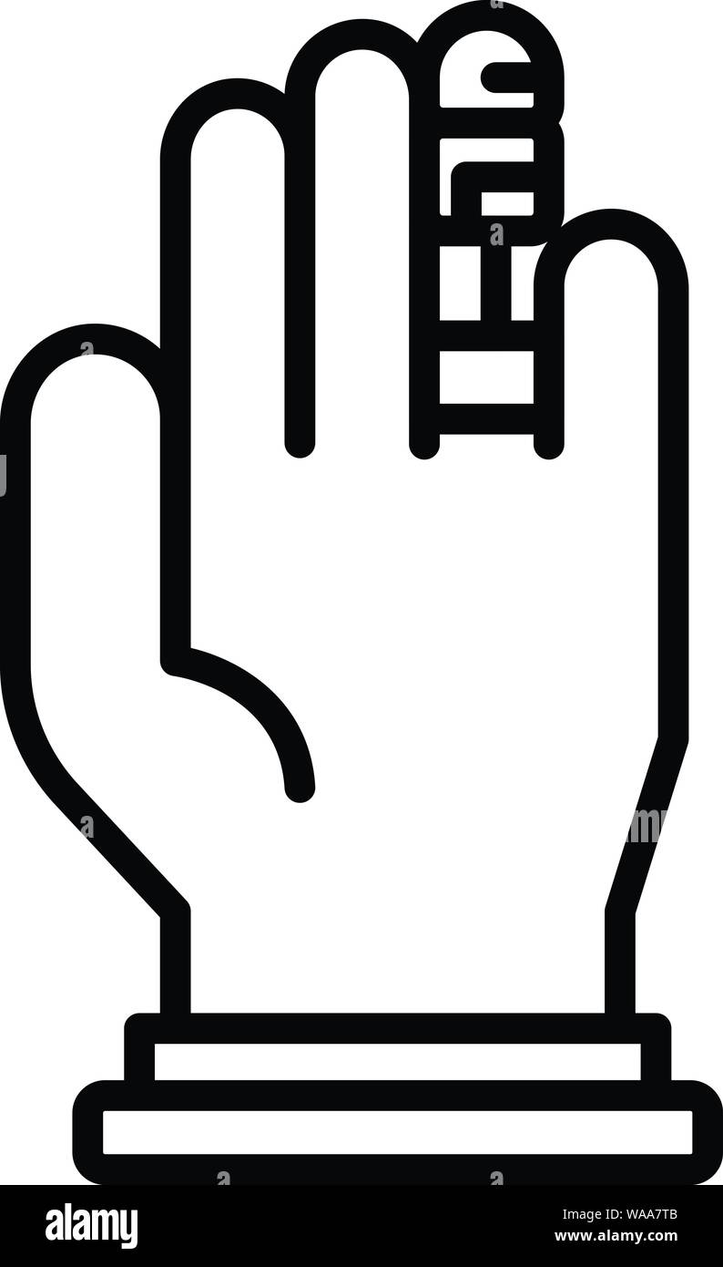Mechanical finger icon, outline style Stock Vector Image & Art - Alamy