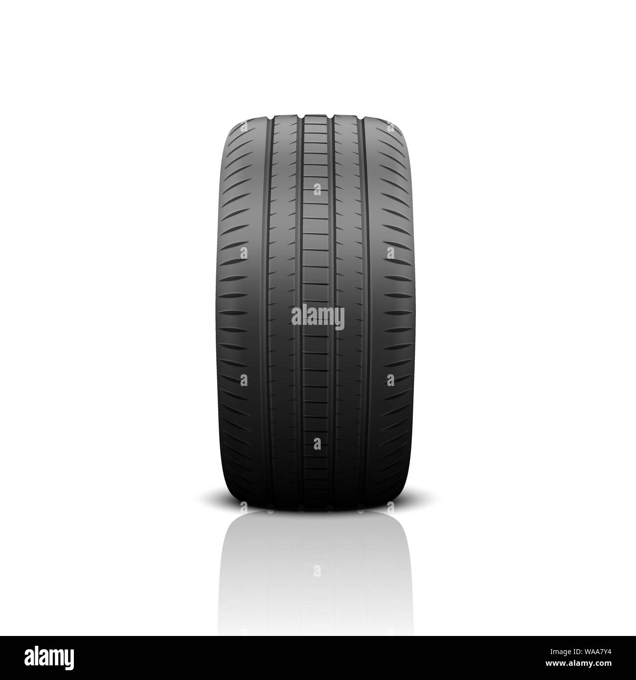 Vector 3d Realistic Render Car Wheel Icon Closeup Isolated on White Background. Design Template ...