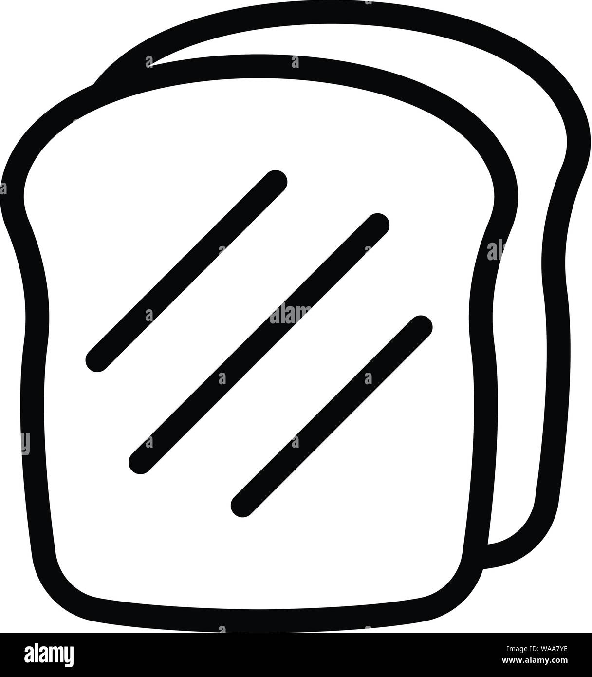 White bread icon, outline style Stock Vector Image & Art - Alamy