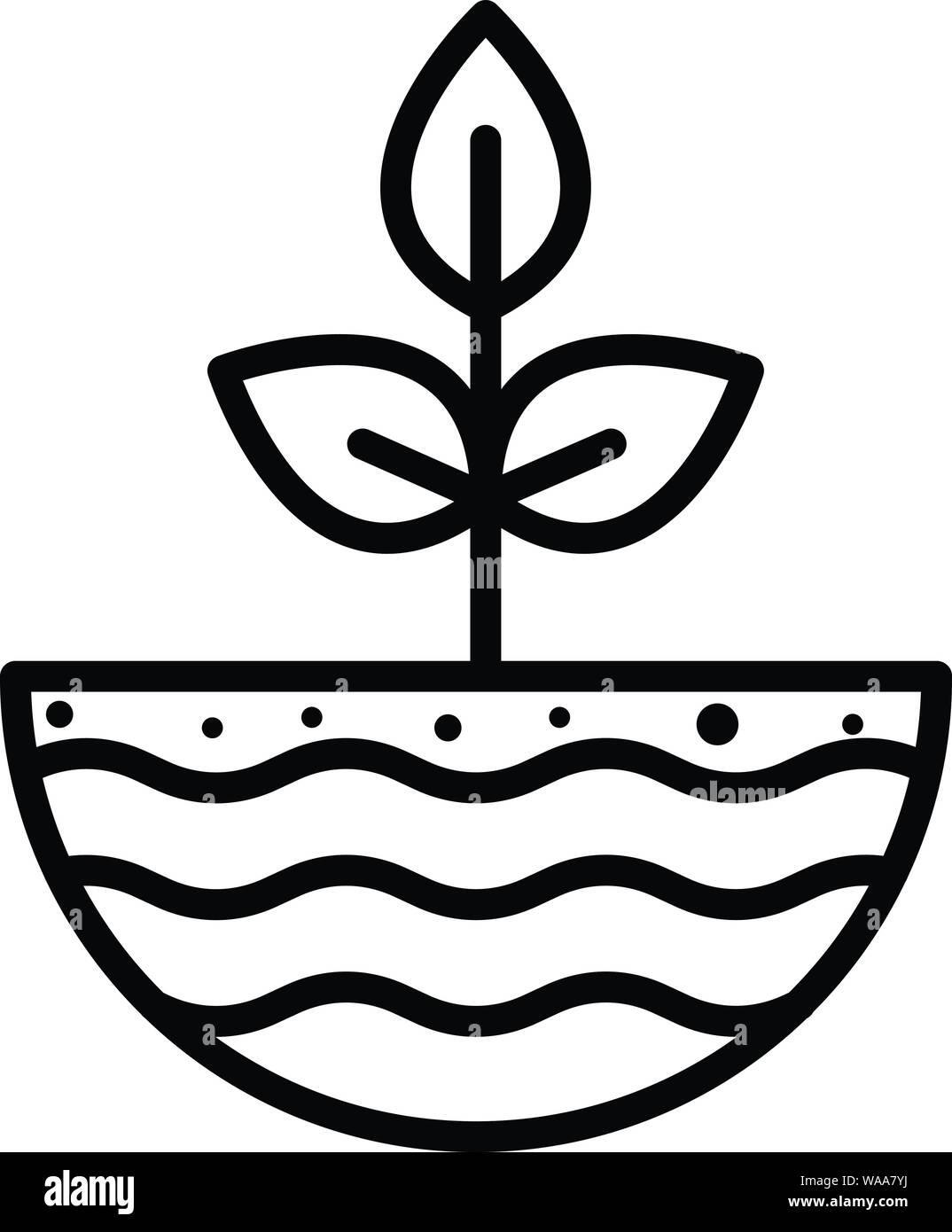 Single plant icon, outline style Stock Vector Image & Art - Alamy