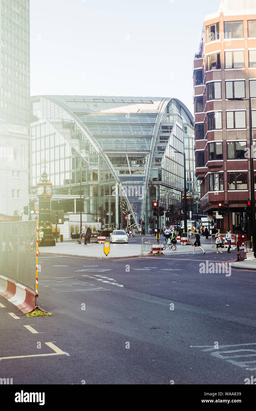 London / UK - July 18, 2019: intersection of Vauxhall Bridge Road and ...