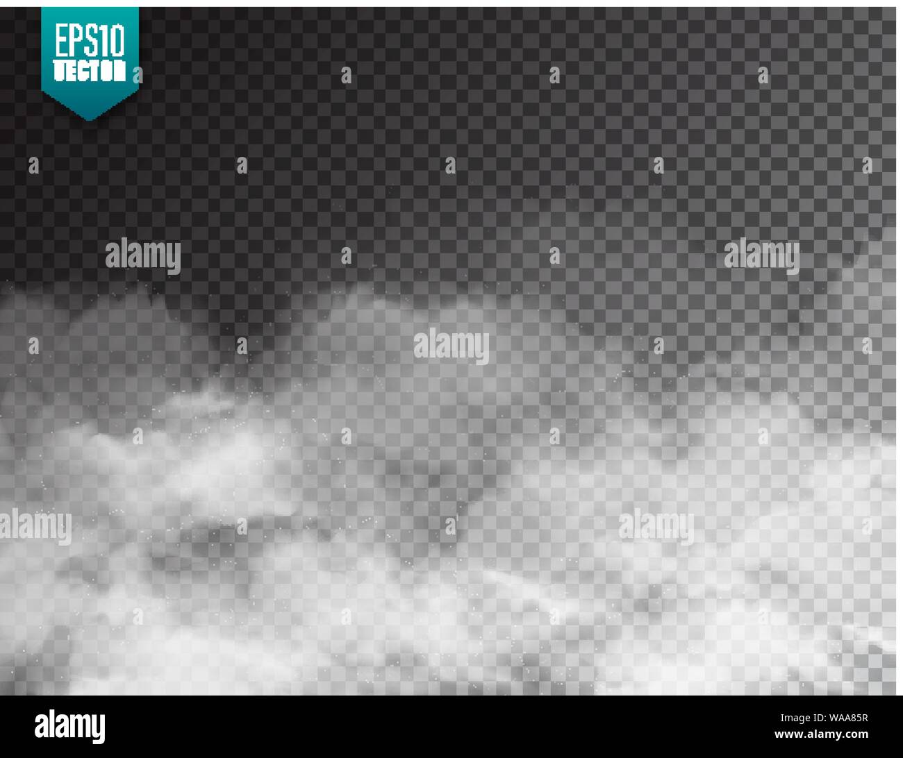 Realistic fog, mist effect. Smoke isolated on transparent background ...