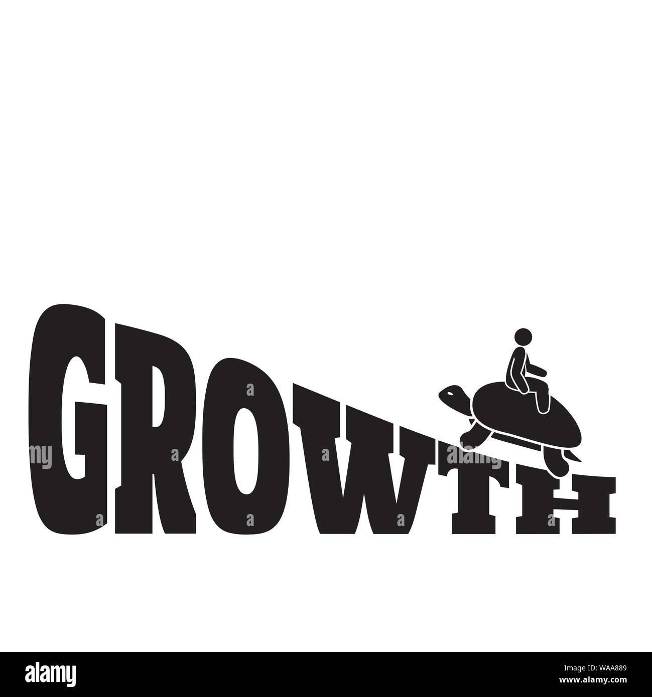Slow growth illustration -man riding a turtle Stock Vector Image & Art ...