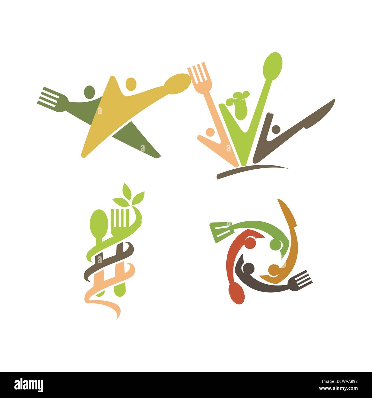 Restaurant Service Abstract Logo Template Symbol Icon Stock Vector ...