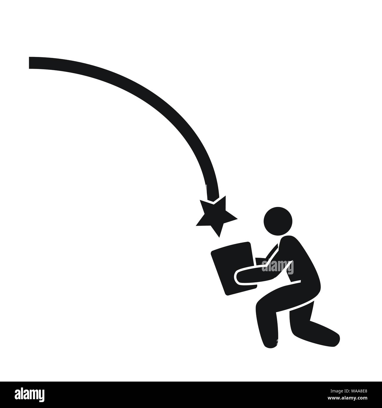 Lucky man vector Cut Out Stock Images & Pictures - Alamy