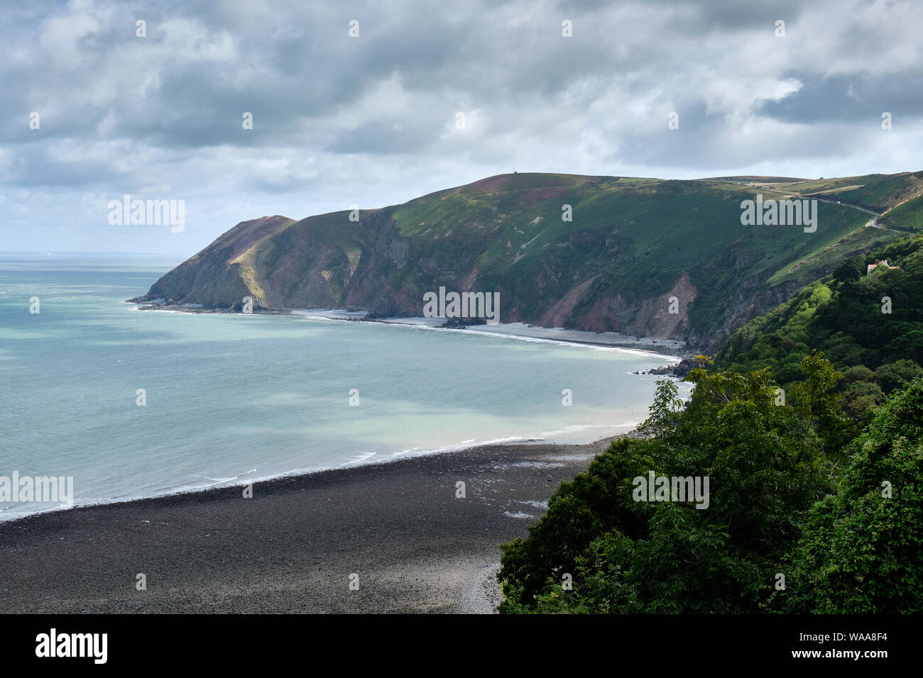 Butter Hill and Foreland Point, seen from the Lynton and Lynmouth Cliff ...