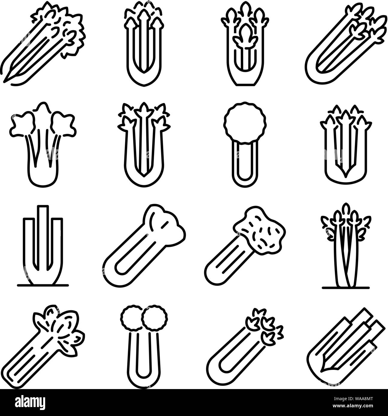 Celery icons set, outline style Stock Vector Image & Art - Alamy Celery icons set, outline style Stock Vector Image & Art - Alamy