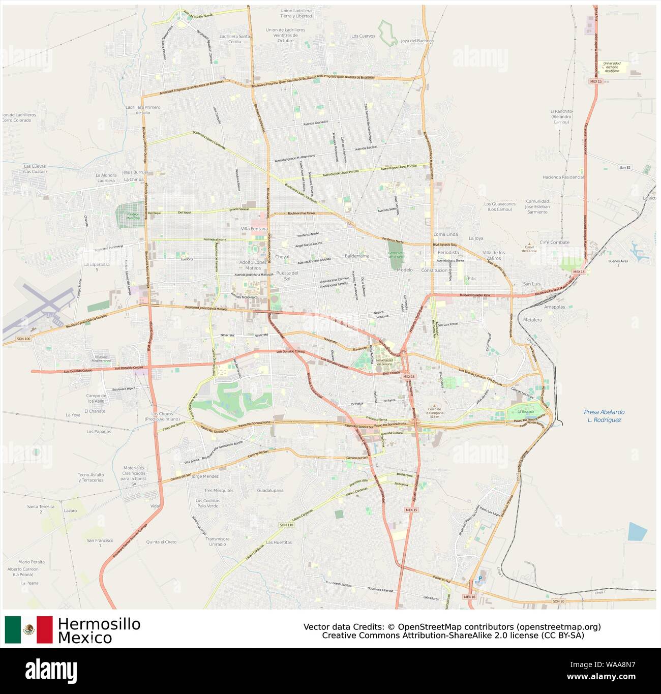 Hermosillo map hi-res stock photography and images - Alamy