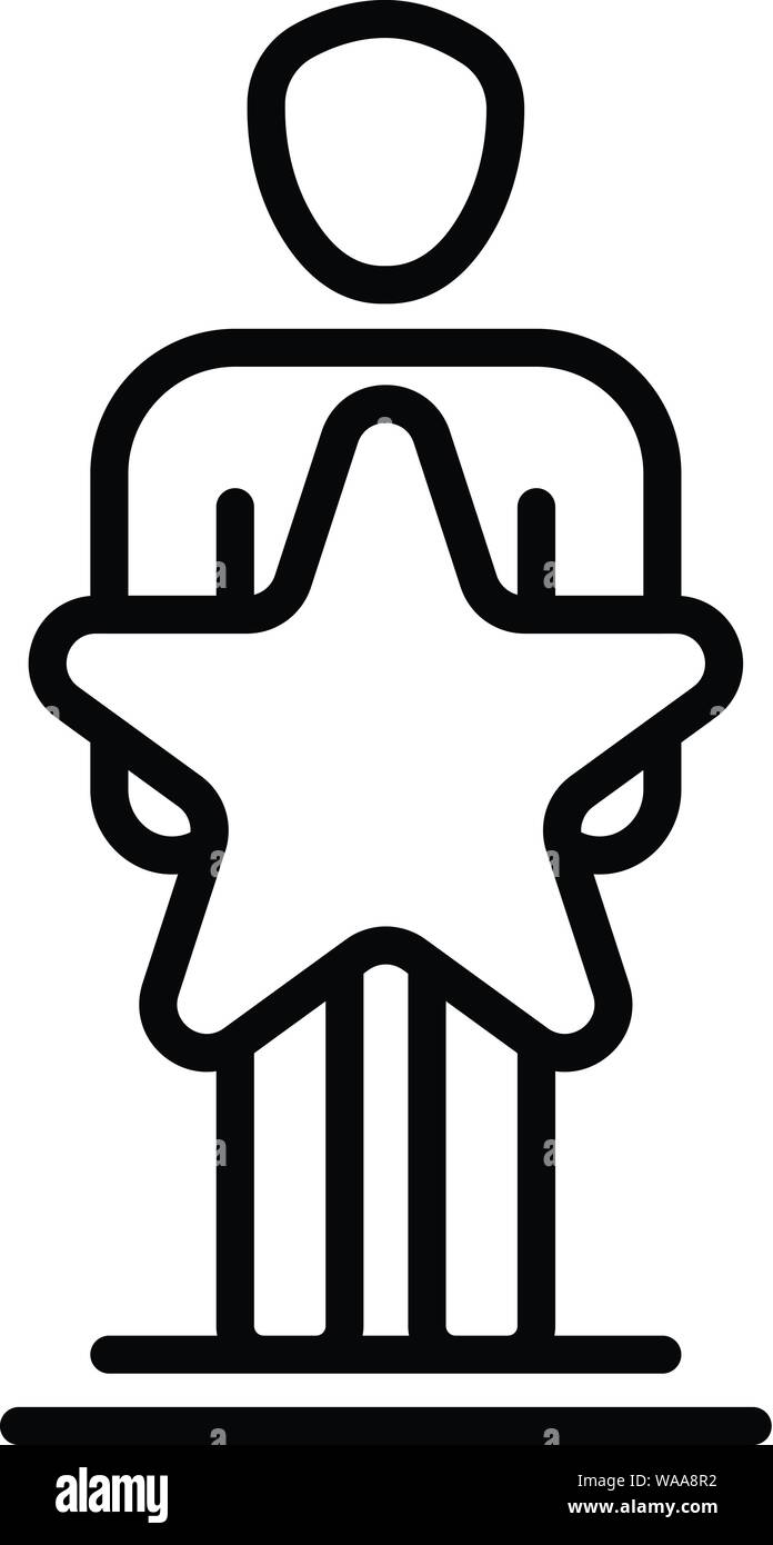 Man star icon, outline style Stock Vector Image & Art - Alamy