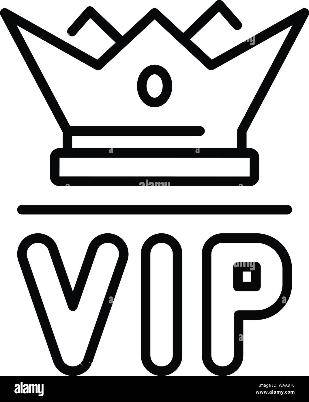VIP crown icon, outline style Stock Vector Image & Art - Alamy