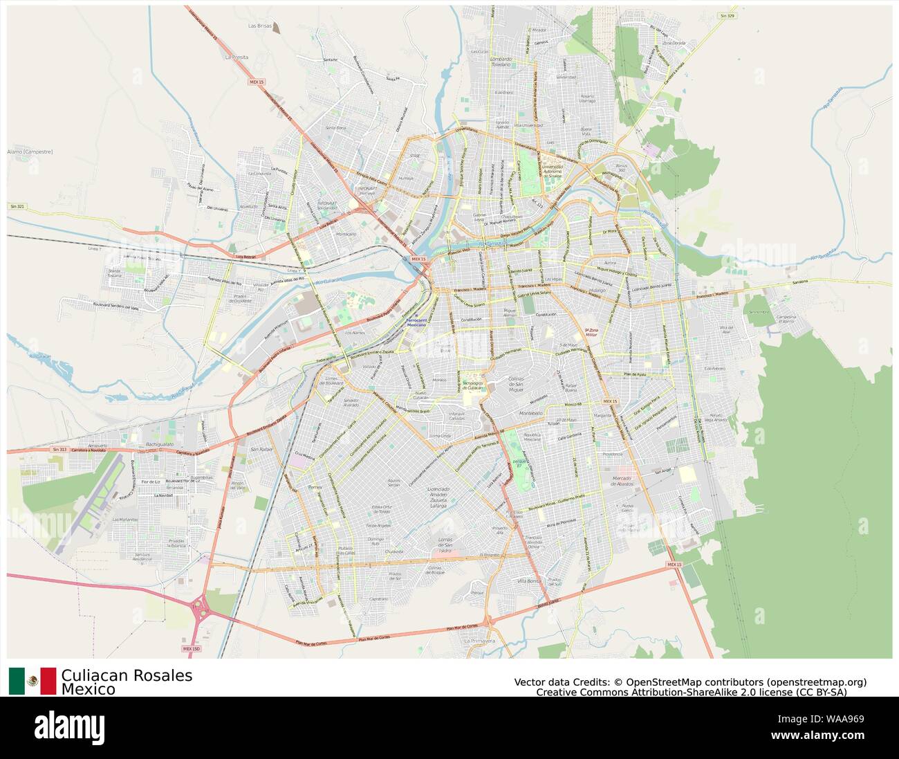 Map Of Culiacan Mexico High Resolution Stock Photography and Images - Alamy